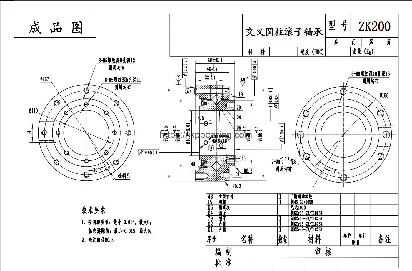 Hollow Rotary Platform Bearing - LKPB BEARING