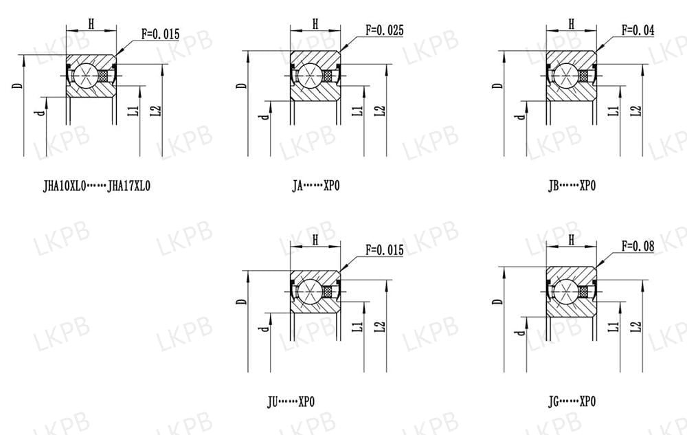 Sealed Type Thin Section Four Point Contact Ball Bearings (Type X)
