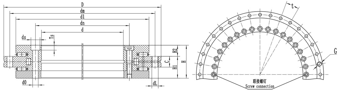 YRT100 100×185×38mm Rotary Table Bearing - LKPB BEARING